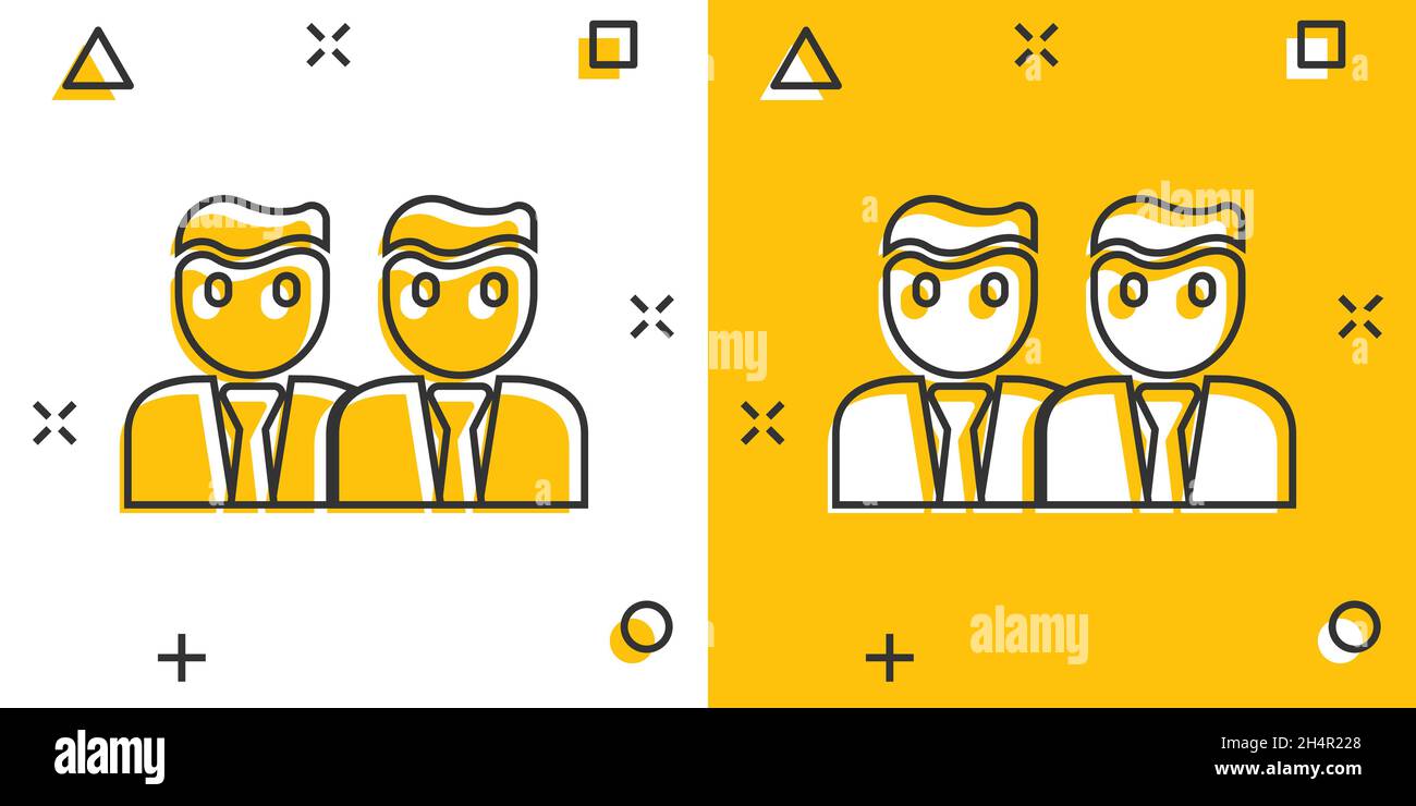 People communication icon in comic style. People cartoon vector ...
