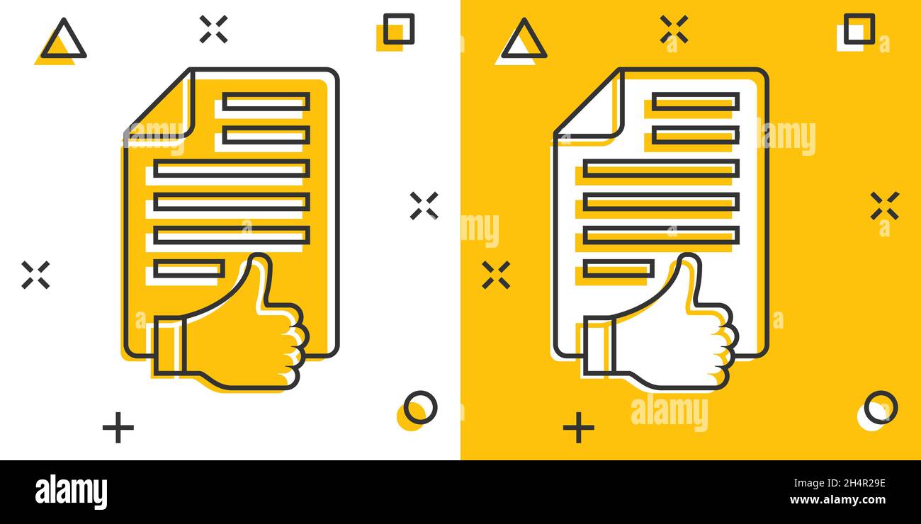 People hand with check mark icon in comic style. Accept cartoon vector ...