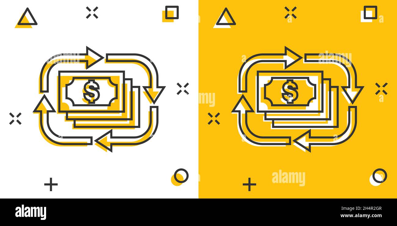 Income rate increase icon in comic style. Finance performance cartoon ...