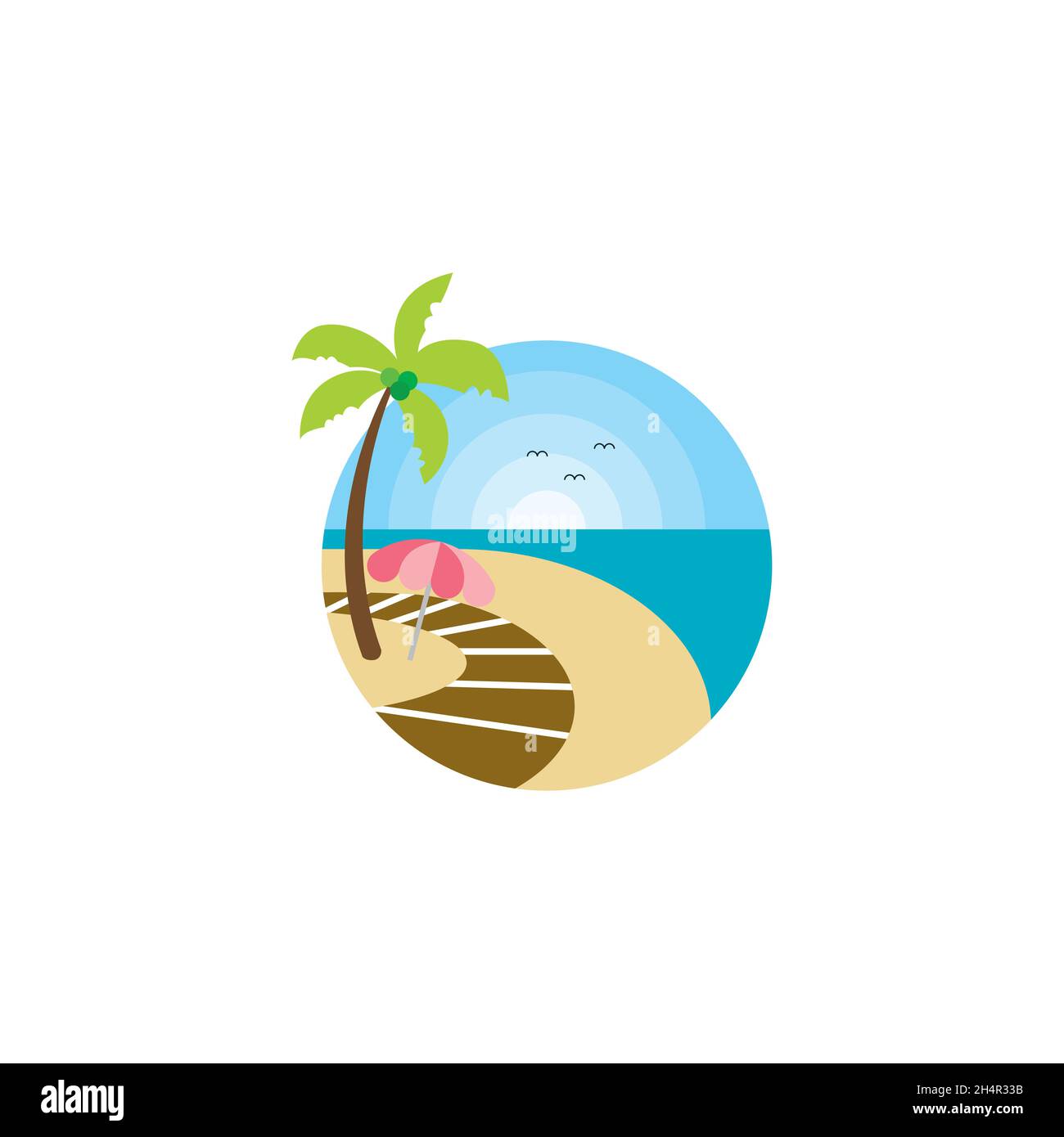 Beachfront atmosphere Stock Vector Images - Alamy
