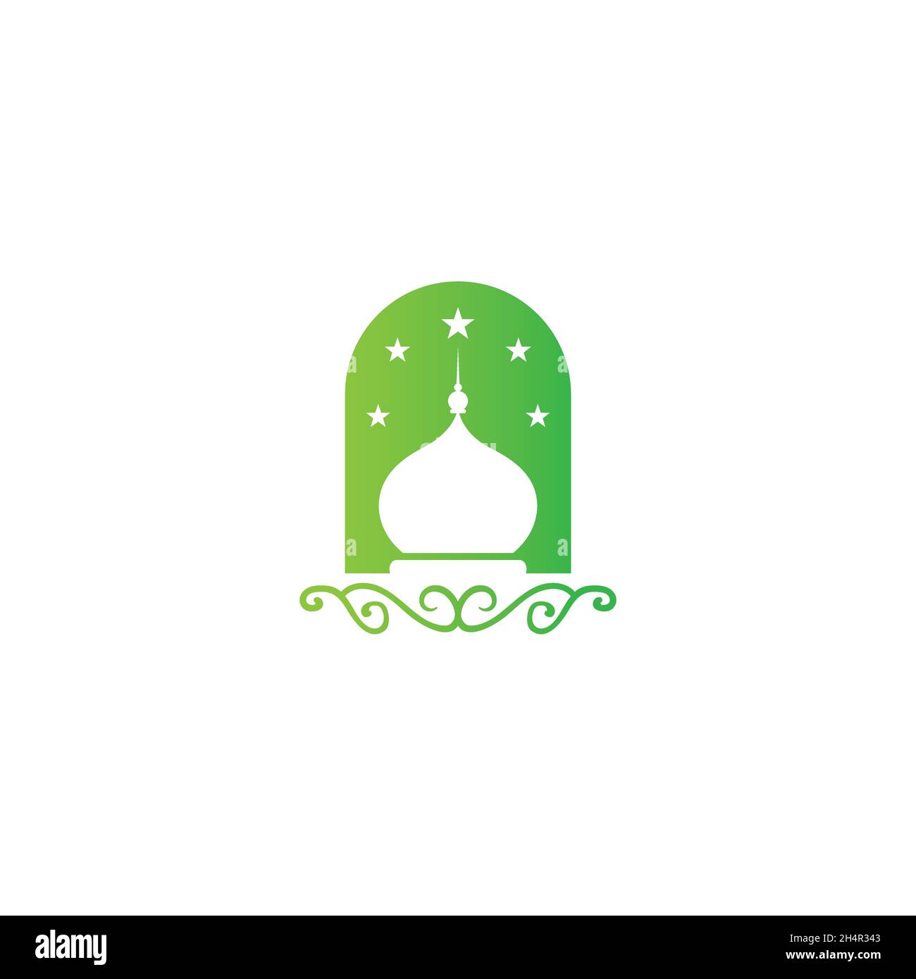 design vector. original logo concept idea from mosque dome ornament ...