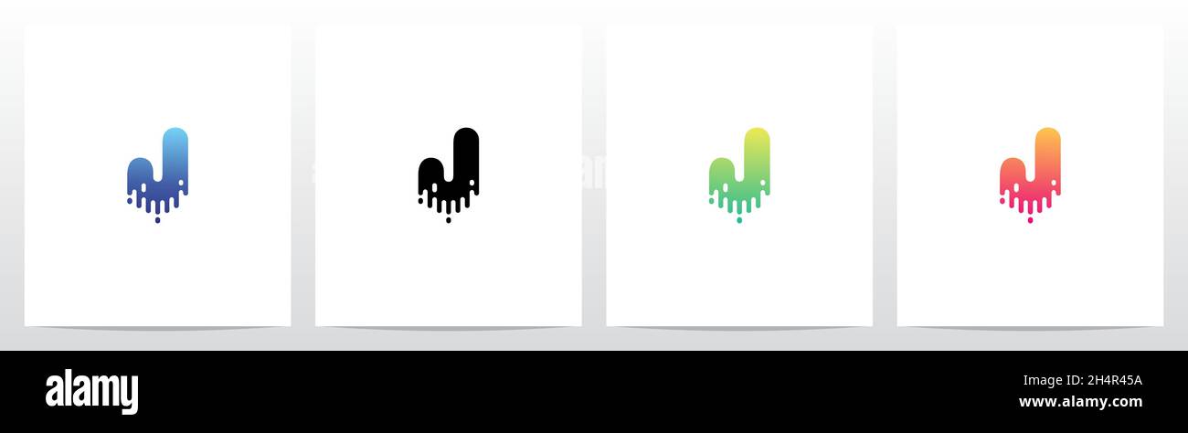 Melted Dripping Letter Logo Design J Stock Vector Image & Art - Alamy