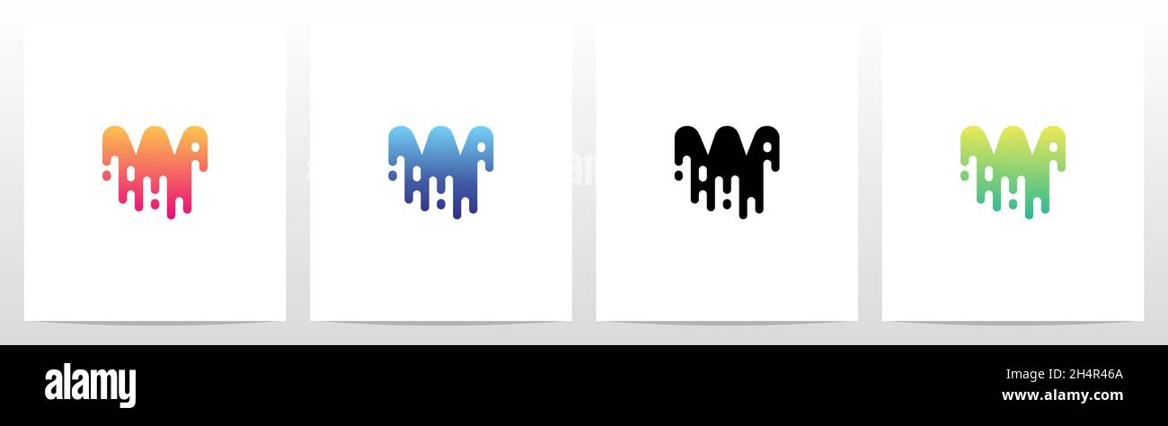 Melted Dripping Letter Logo Design W Stock Vector Image & Art - Alamy