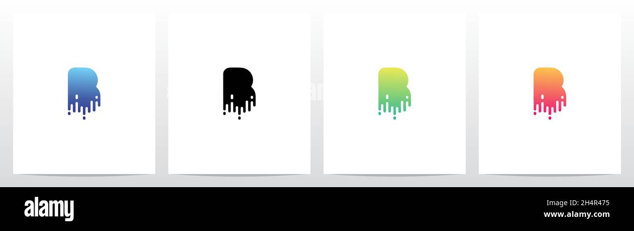 Melted Dripping Letter Logo Design B Stock Vector Image & Art - Alamy