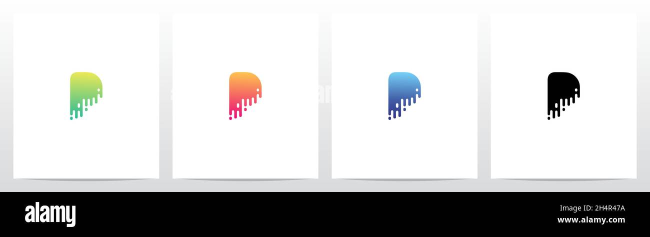 Melted Dripping Letter Logo Design P Stock Vector Image & Art - Alamy