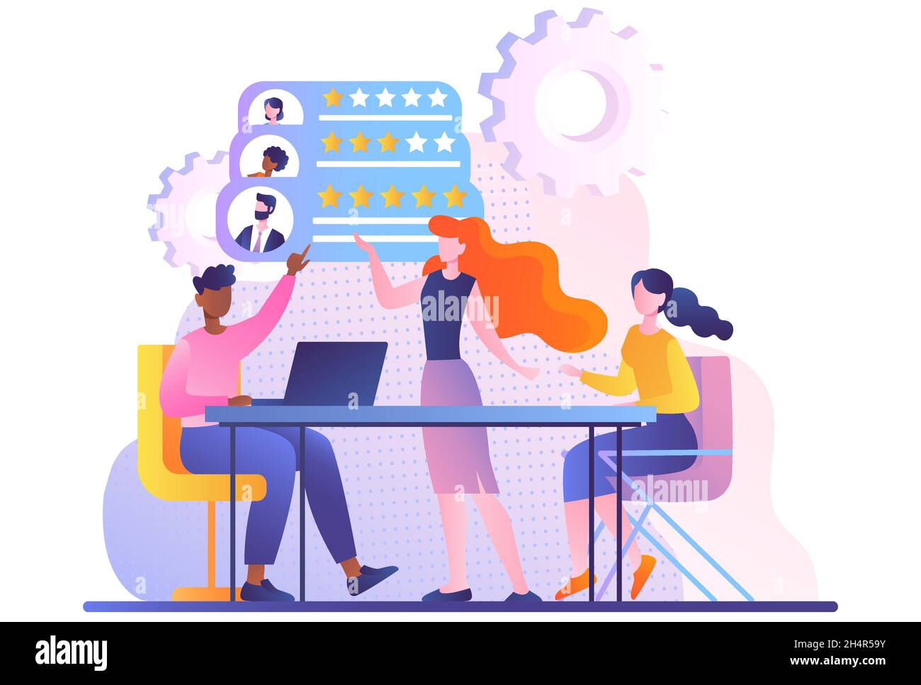 Interview candidates job Stock Vector Images - Alamy