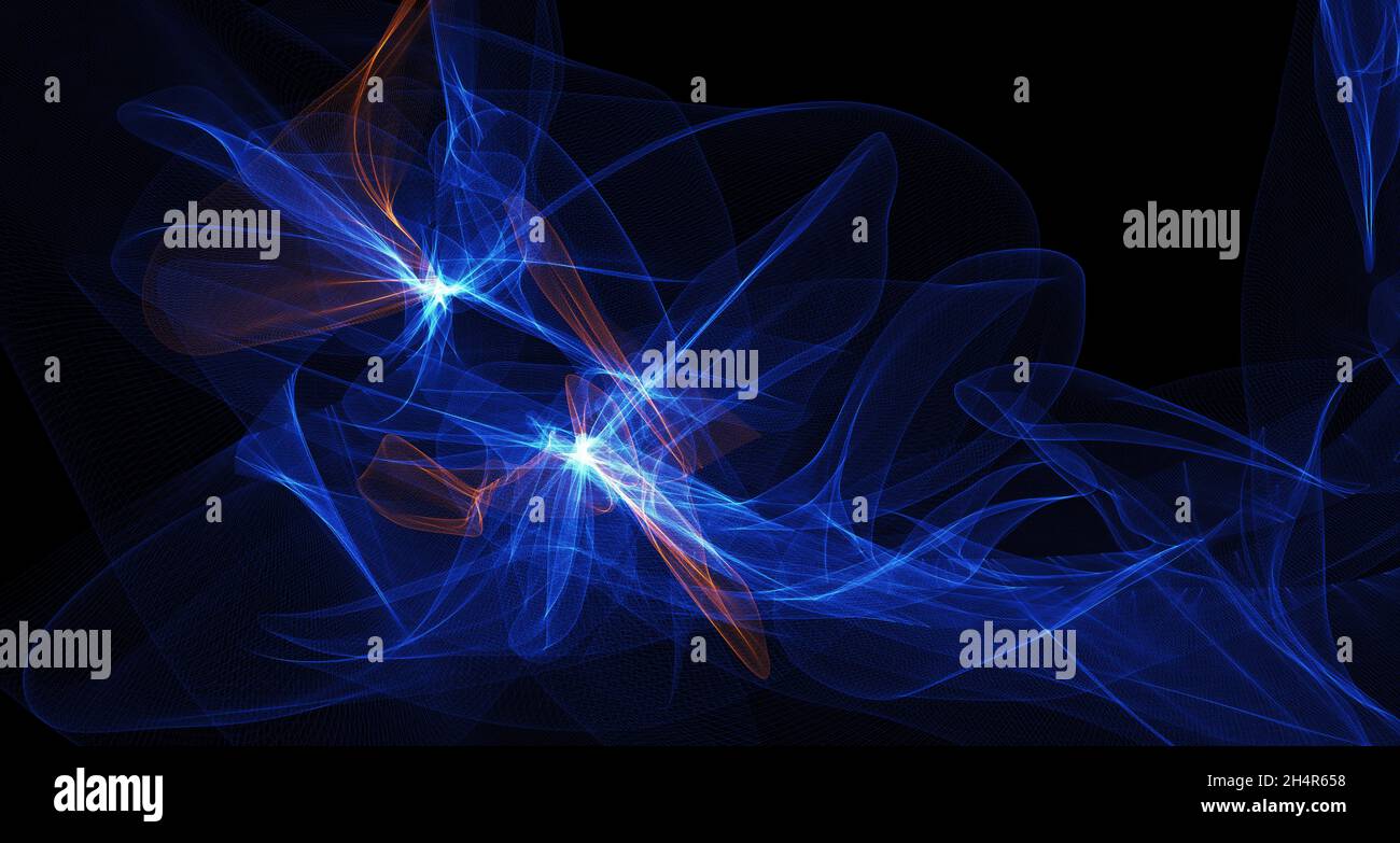 blue Abstract smoke lines wallpaper. Shapes created with lines in the ...