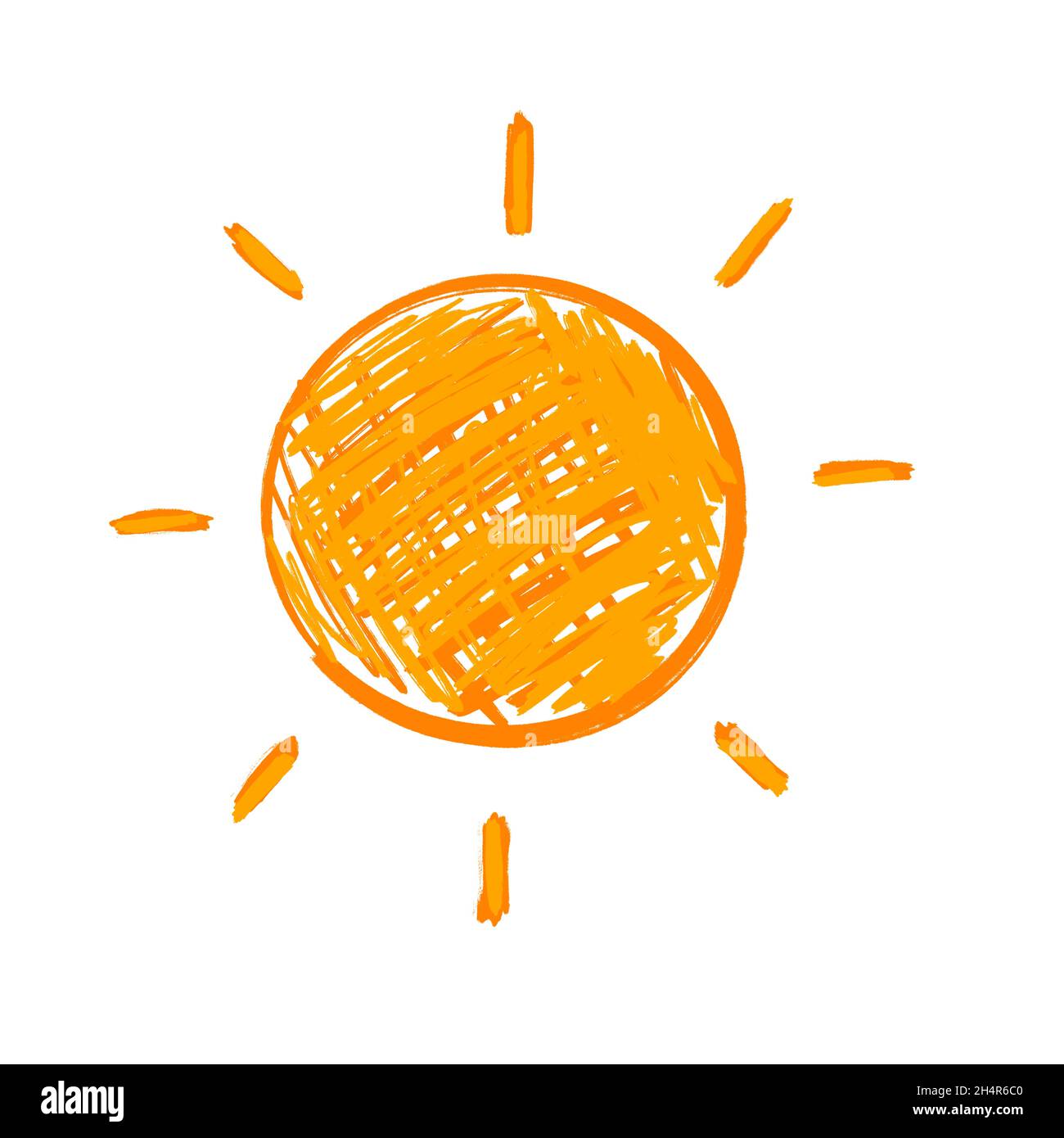 Sun symbol hand drawn illustration Stock Photo - Alamy