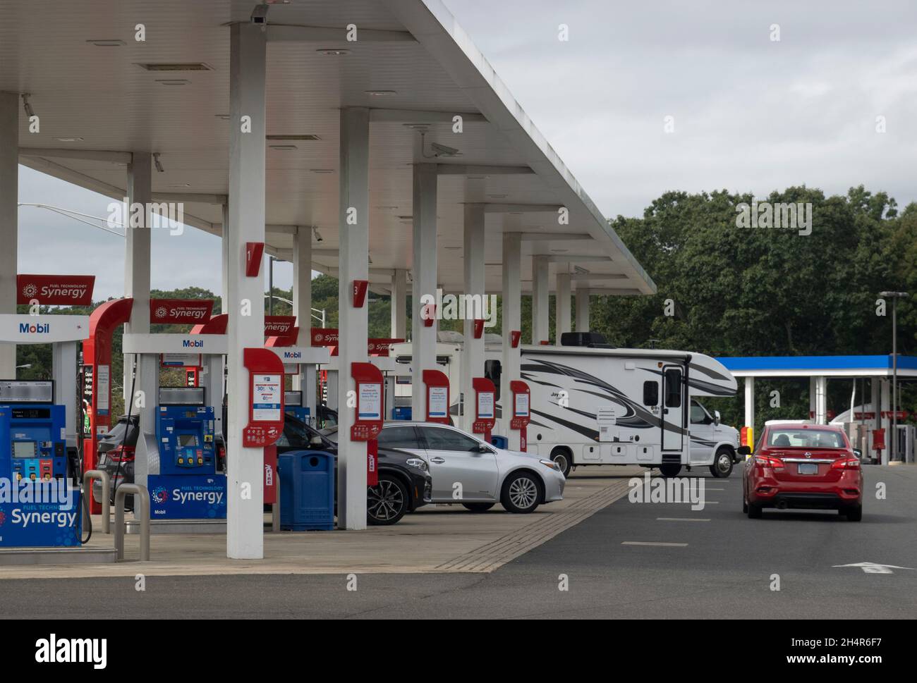 Mobile gas station on interstate 95 service area in Connecticut Stock ...