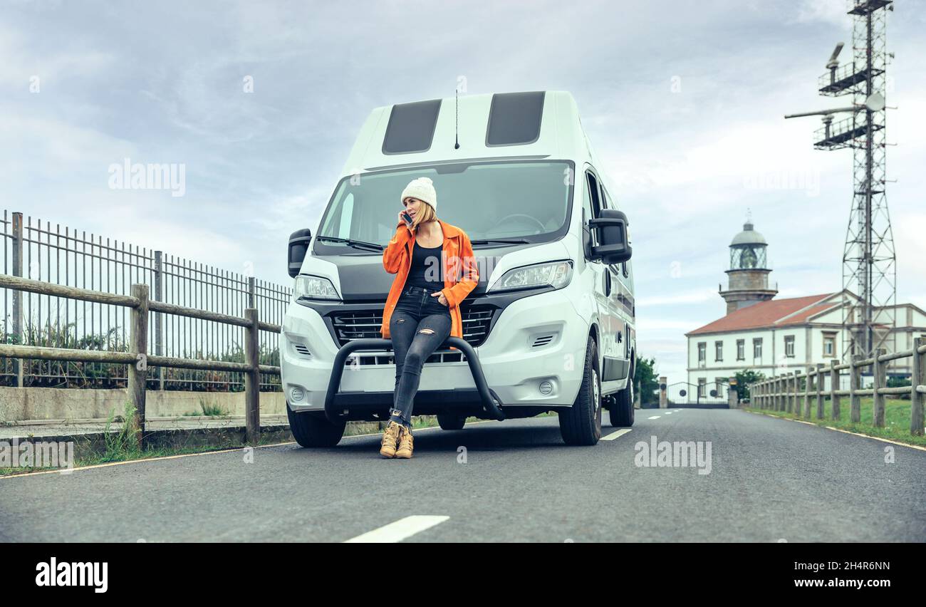 Camper calling hi-res stock photography and images - Alamy