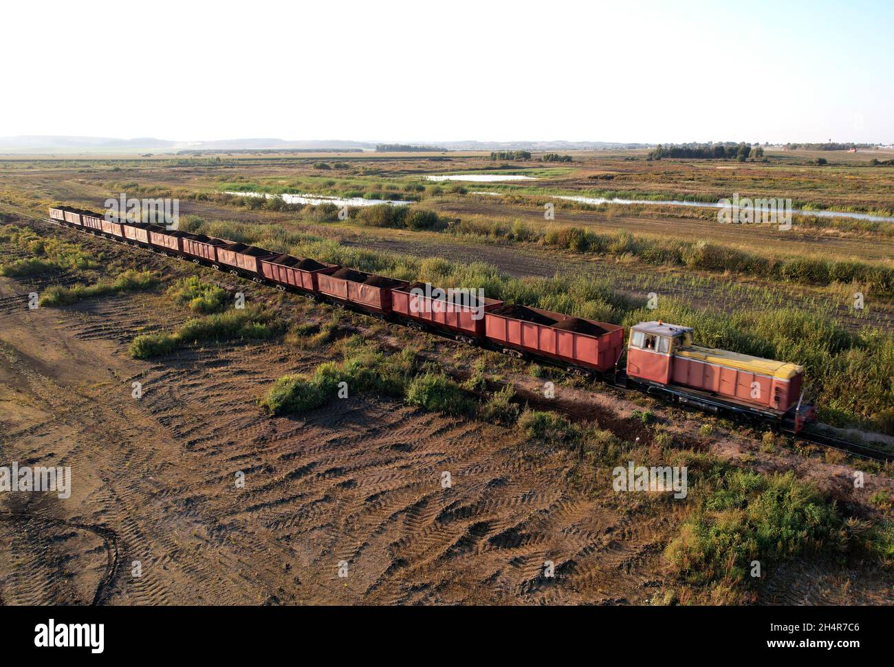 Bog railway in the moor hi-res stock photography and images - Alamy