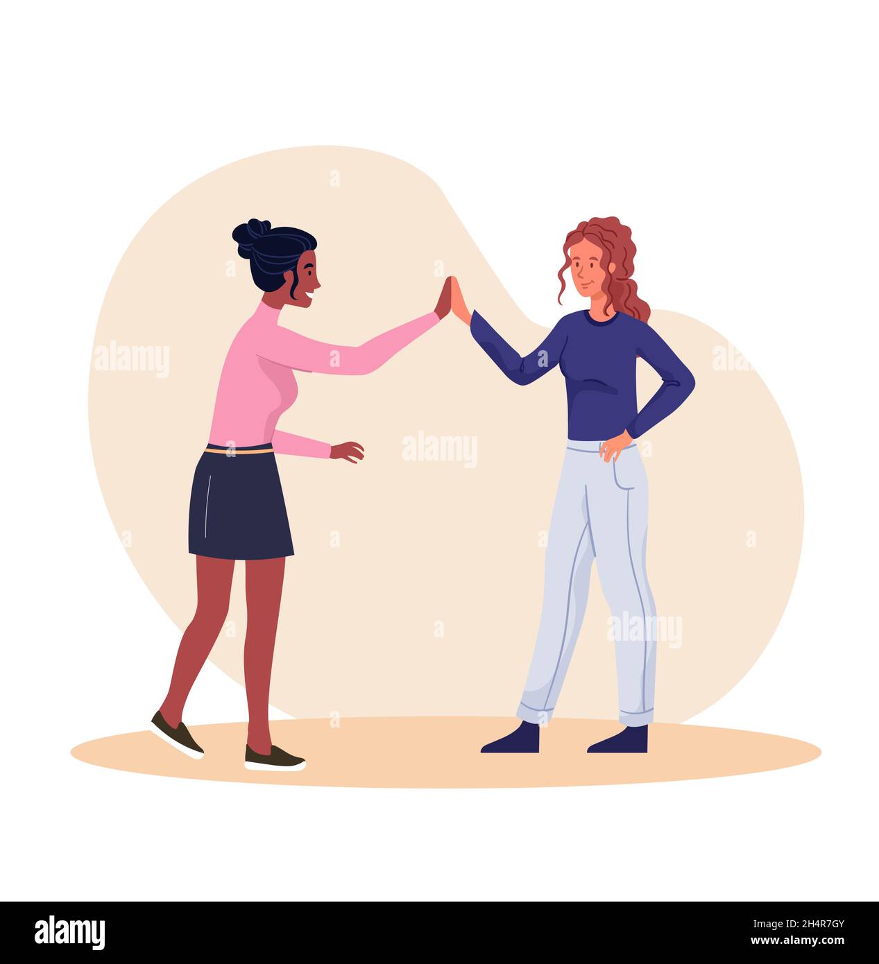 Giving high five Stock Vector Image & Art - Alamy