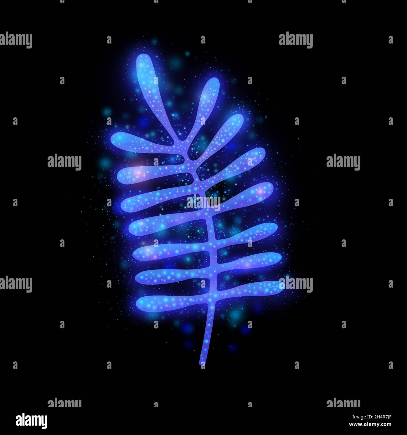Blue design element isolated on black background Stock Photo - Alamy