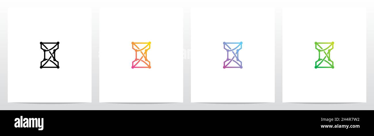 Linked Dot Lines On Letter Logo Design I Stock Vector Image & Art - Alamy