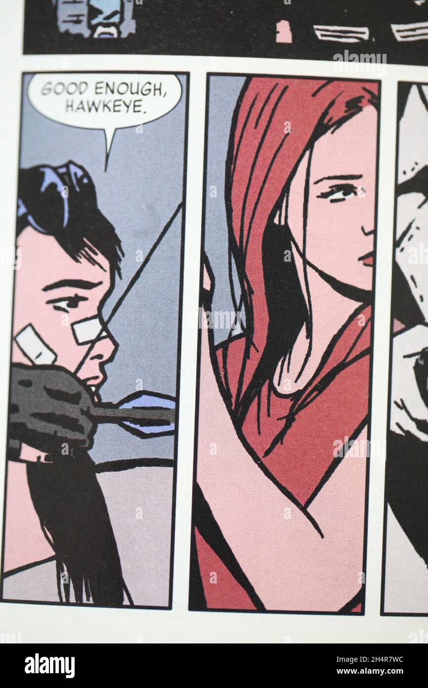 HAWKEYE comic book Stock Photo - Alamy