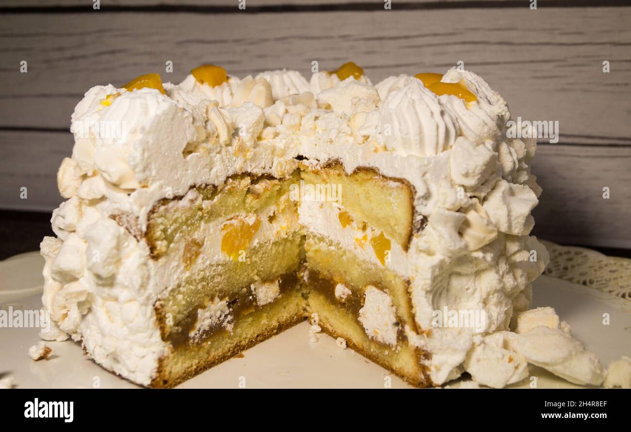 Chaja dessert typical of Uruguayan and Argentine gastronomy Stock Photo ...