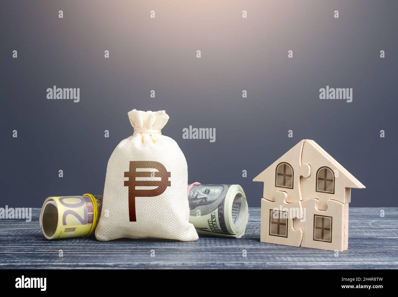 Philippine peso money bag hi-res stock photography and images - Alamy