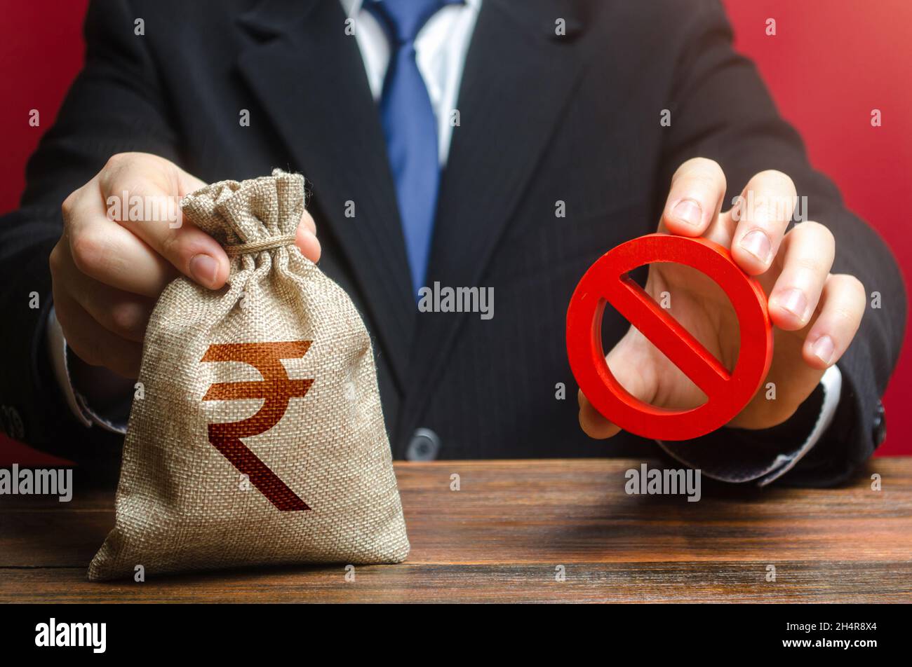 Businessman refuses to give rupee hi-res stock photography and images ...