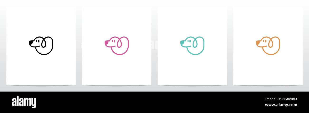 Letter Shaped Dog Letter Logo Design U Stock Vector Image & Art - Alamy