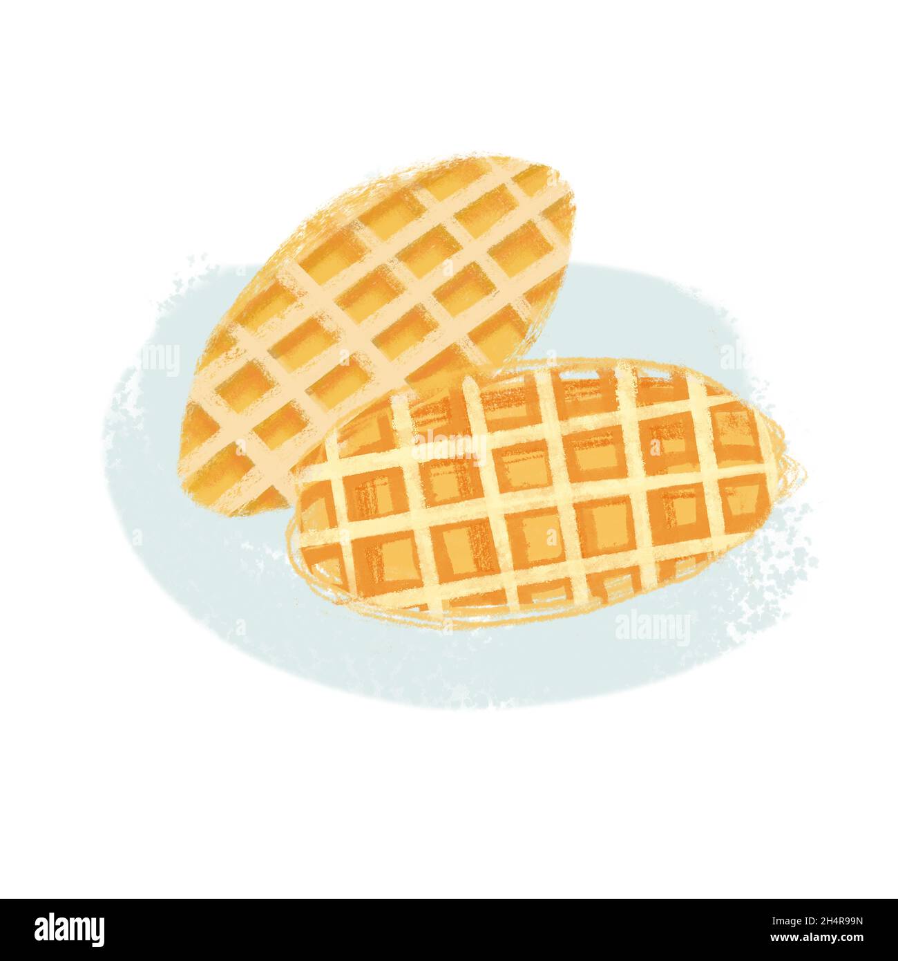 Croffle waffle illustration isolated on white background Stock Photo ...