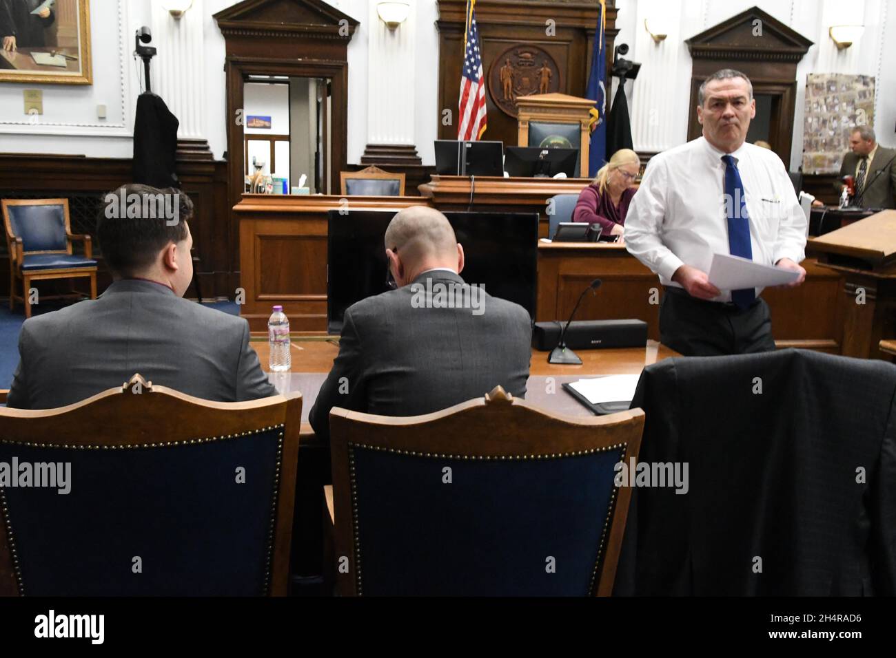 Kenosha, Wisconsin, USA. 4th Nov, 2021. KYLE RITTENHOUSE left and ...