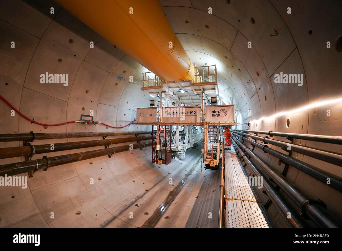 One of the two tunnelling machines at the south portal HS2 align ...