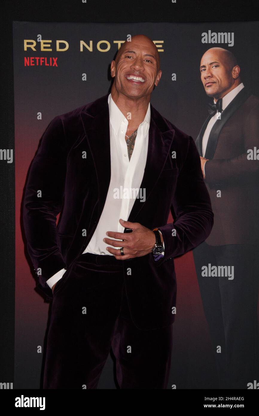 Dwayne Johnson 11/03/2021 The World Premiere of "Red Notice" held at ...