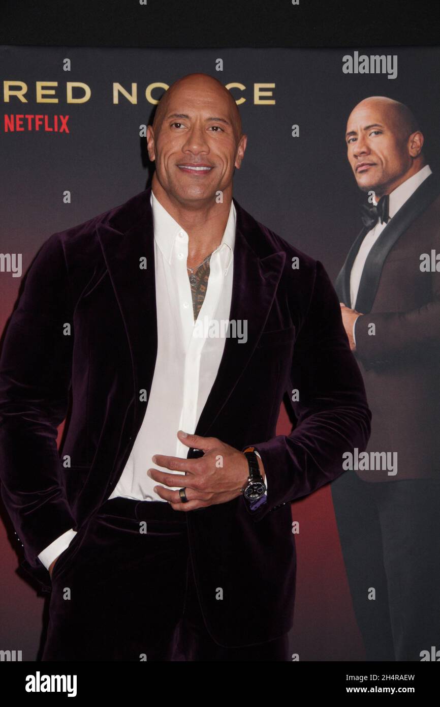 Dwayne Johnson 11/03/2021 The World Premiere of "Red Notice" held at ...