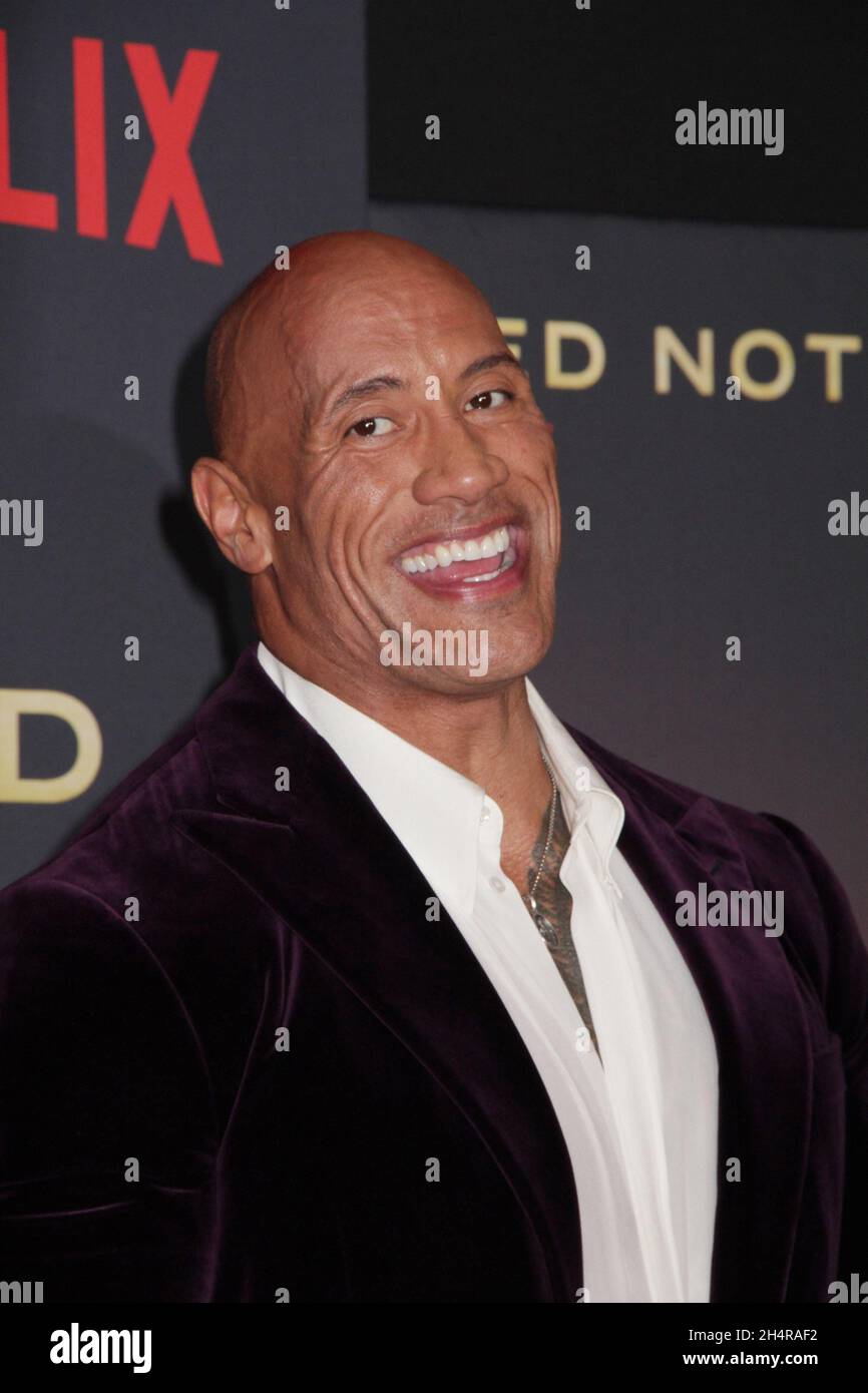 Dwayne Johnson 11/03/2021 The World Premiere of "Red Notice" held at ...