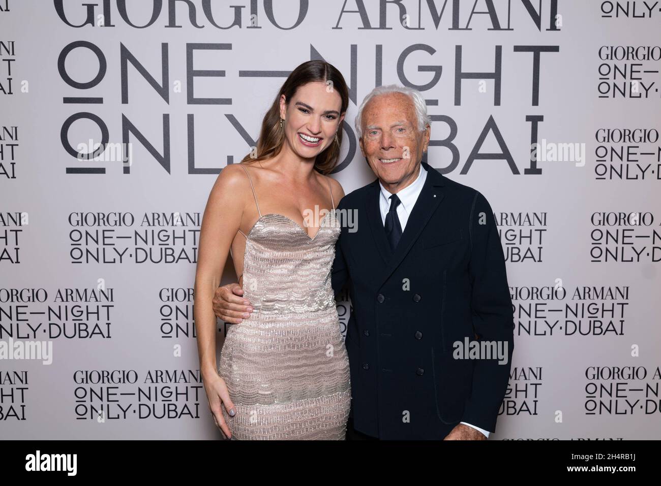 Lily James , Giorgio Armani Giorgio Armani - One Night Only People ...