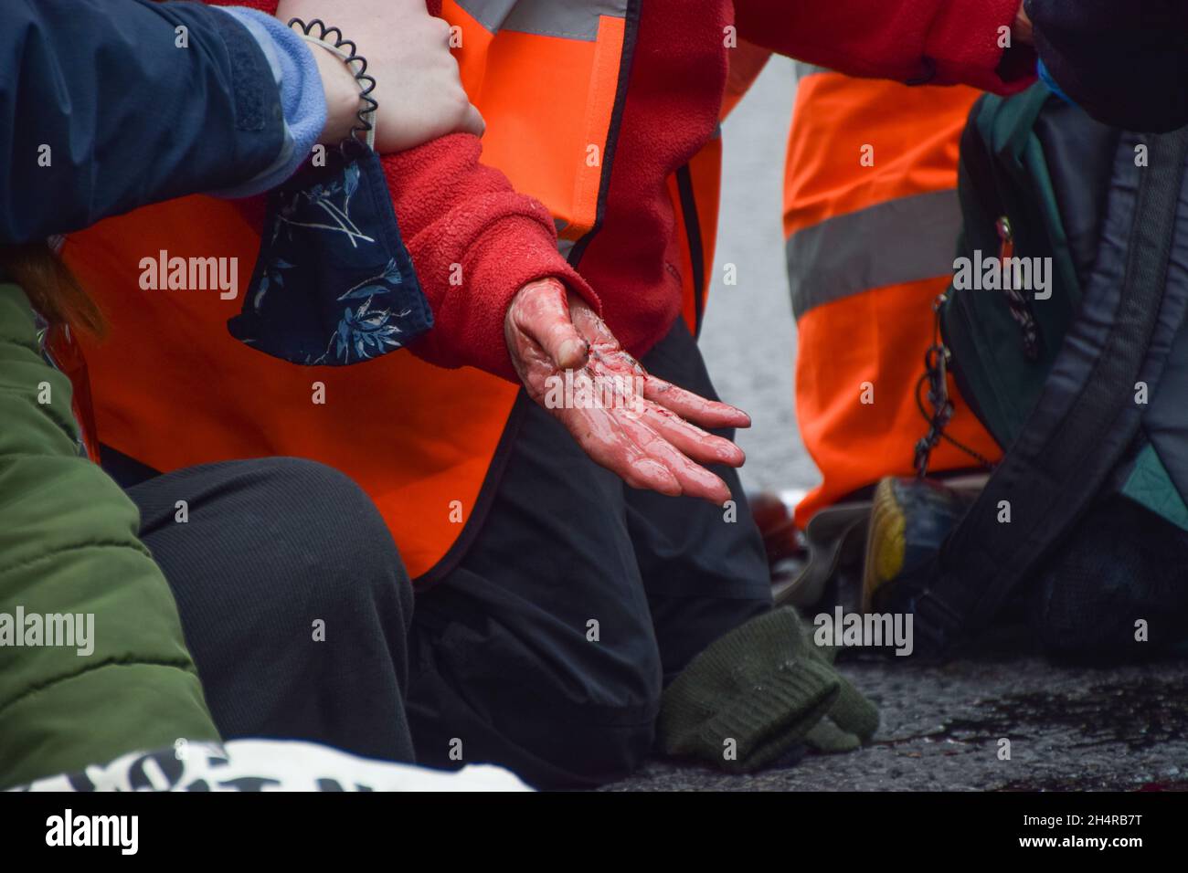 Protesters from insulate block hi-res stock photography and images - Alamy