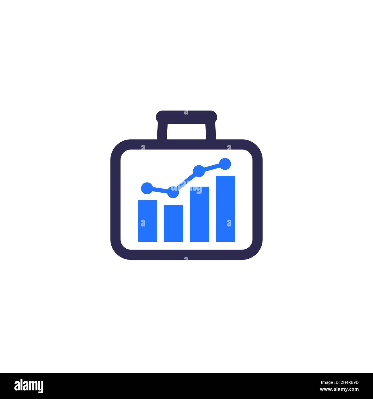 financial portfolio icon with graph Stock Vector Image & Art - Alamy