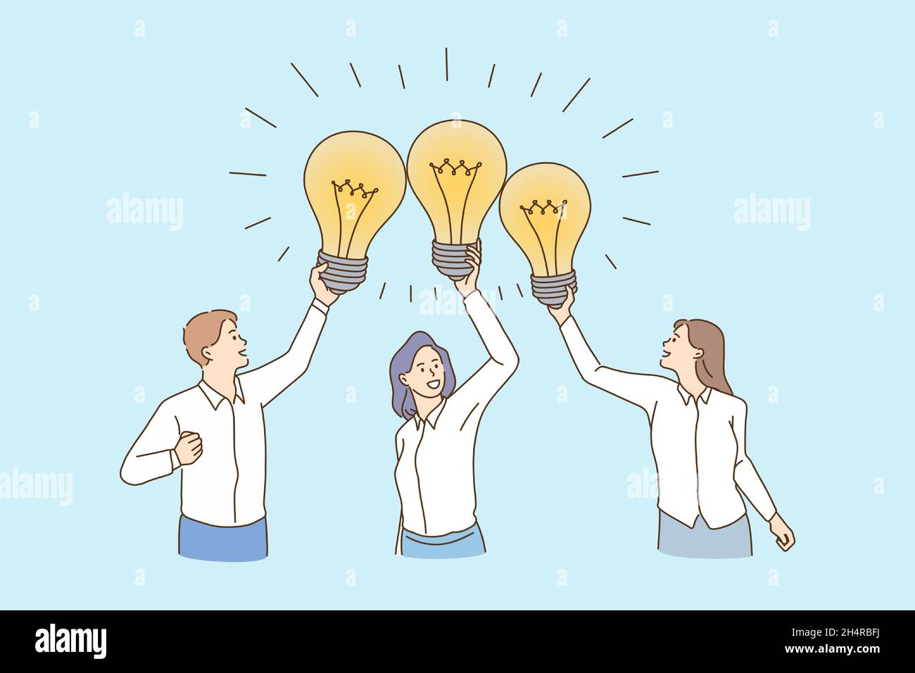 Cartoon Team Light Bulbs Puzzle Light Bulb PNG Transparent Images Free