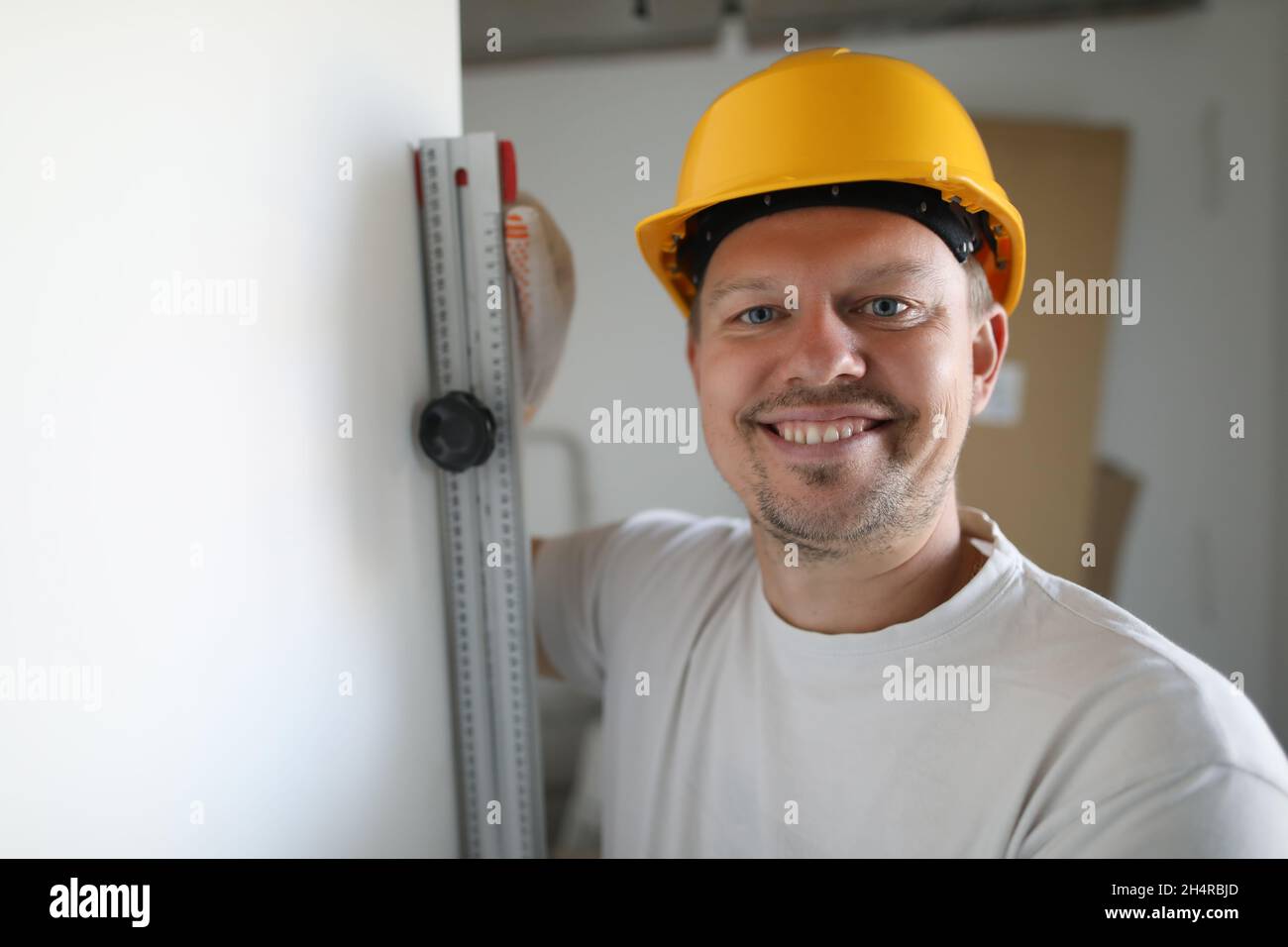 Portrait foreman checking construction work hi-res stock photography ...