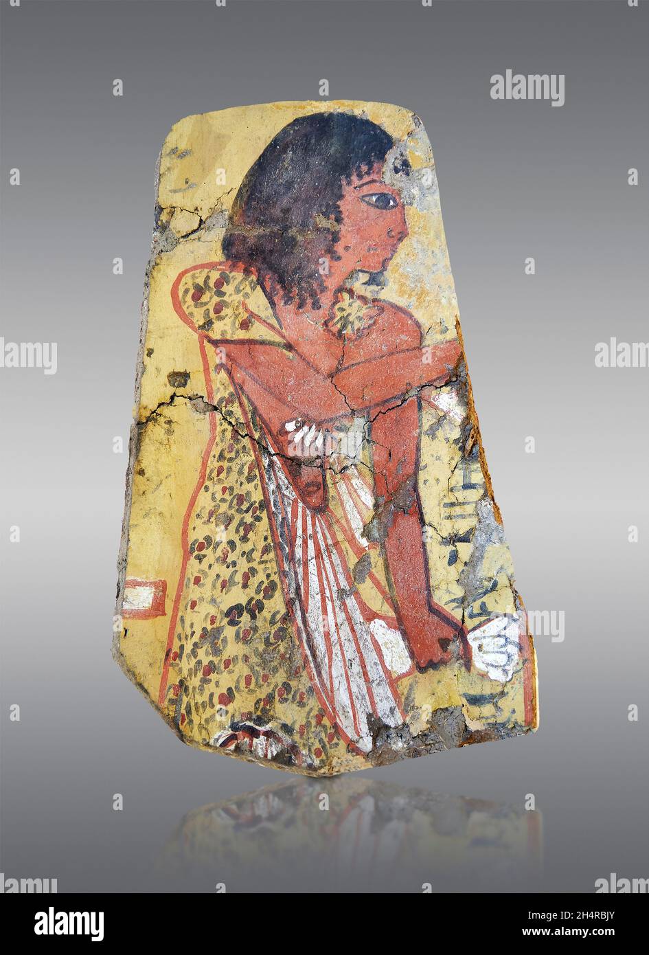 Ancient Egyptian painted tomb wall mural, 1295-1186 BC, 18th dynasty ...