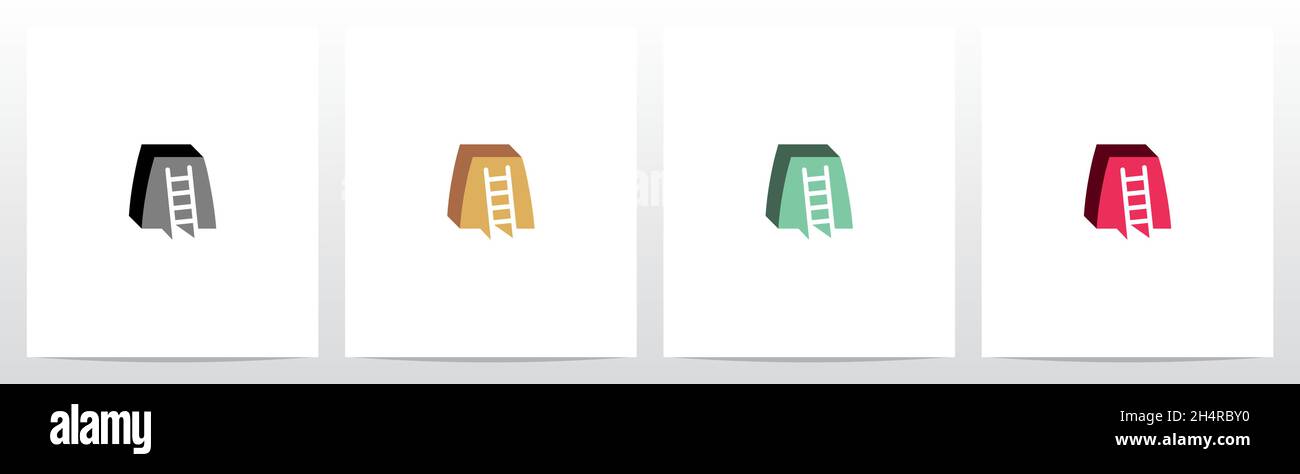 Ladder On Letter Logo Design A Stock Vector Image & Art - Alamy