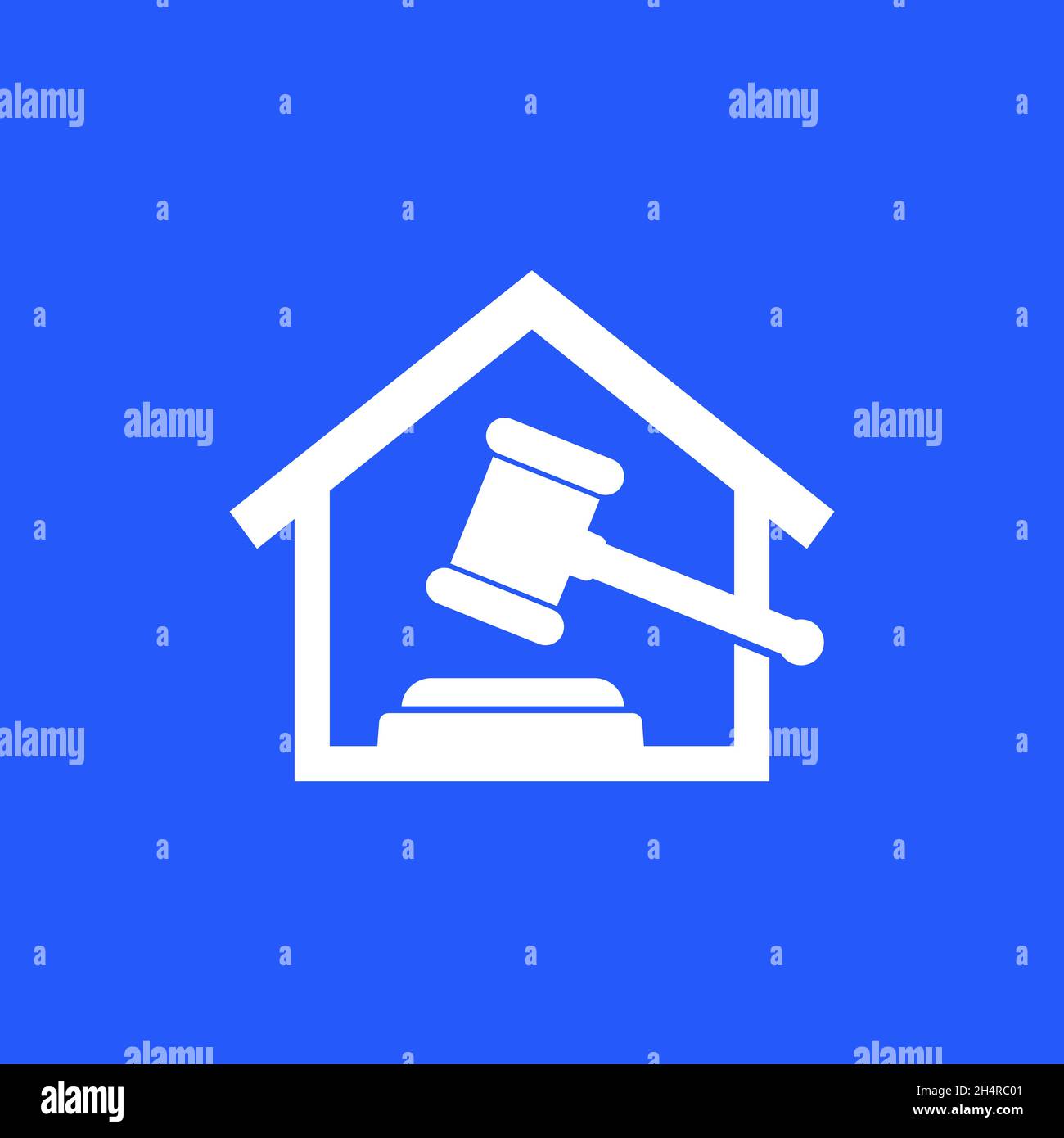 Auction house icon with a hammer, vector Stock Vector Image & Art - Alamy