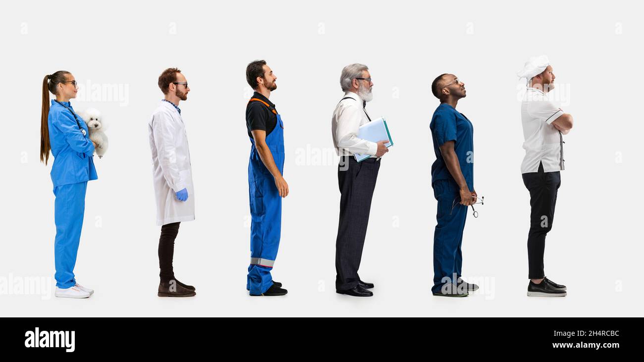 Group people different jobs standing hi-res stock photography and ...