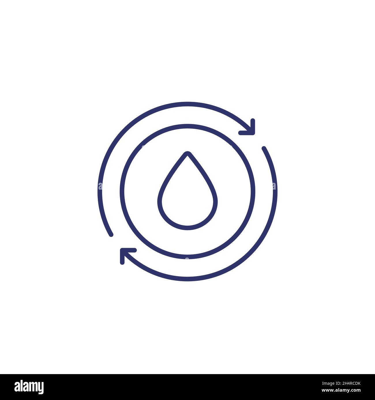 water recycling icon, line vector Stock Vector Image & Art - Alamy