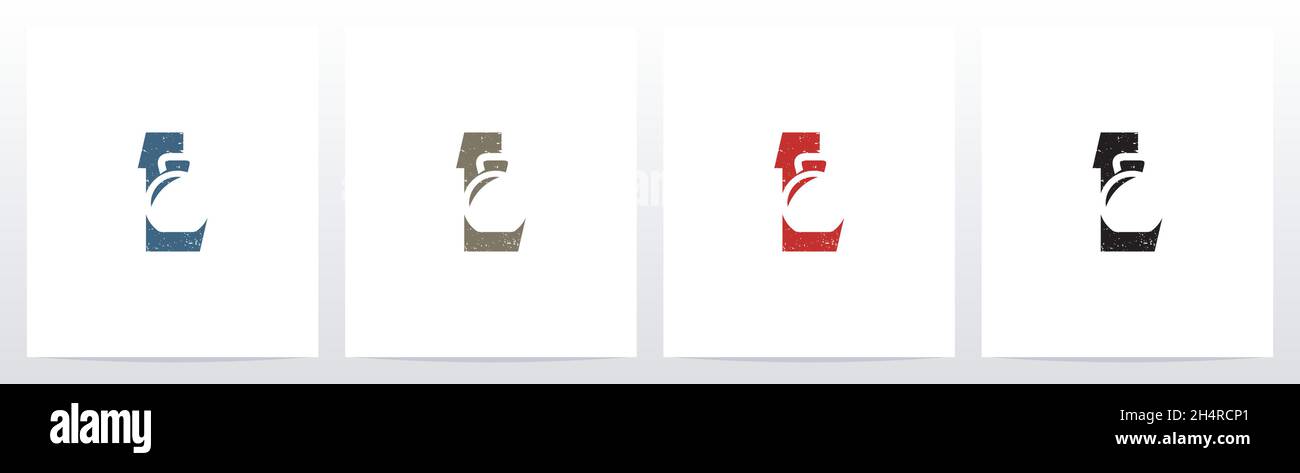 Kettlebell On Letter Logo Design L Stock Vector Image & Art - Alamy