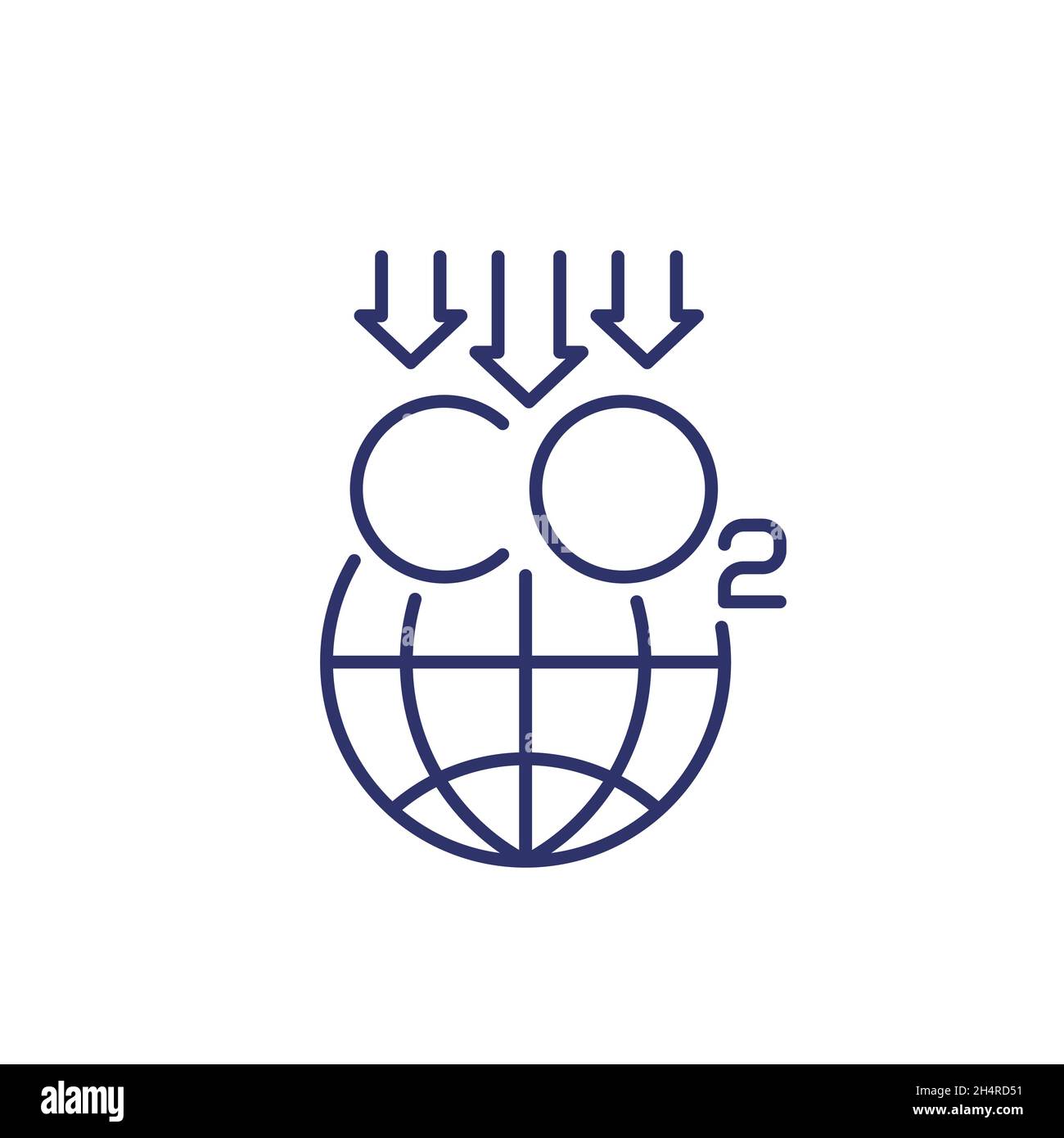 reduce carbon emissions line icon on white Stock Vector Image & Art - Alamy