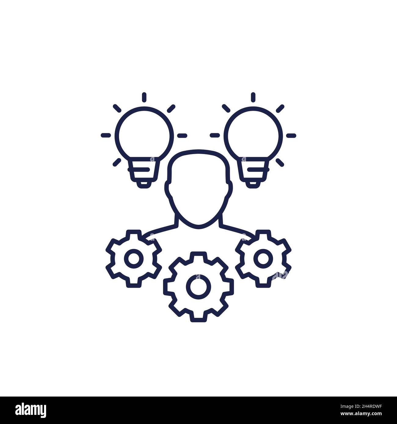 idea generation icon, line vector Stock Vector Image & Art - Alamy