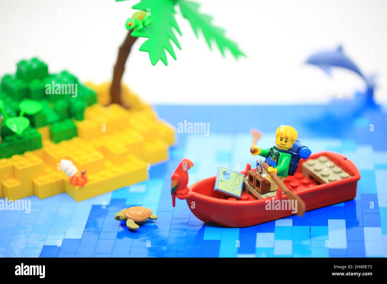 Hong Kong - November 15 2021: the adventure team is deep inside the ...