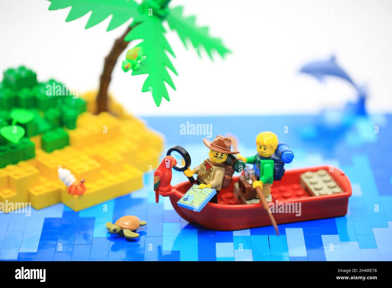 Hong Kong - November 15 2021: the adventure team is deep inside the ...