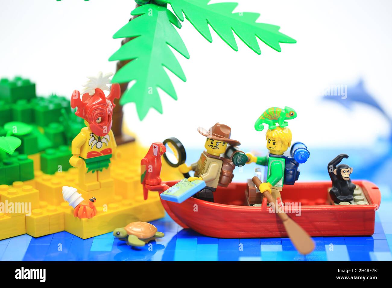 Hong Kong - November 15 2021: the adventure team is deep inside the ...