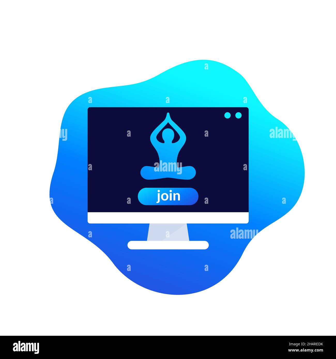 Online yoga class Cut Out Stock Images & Pictures - Alamy