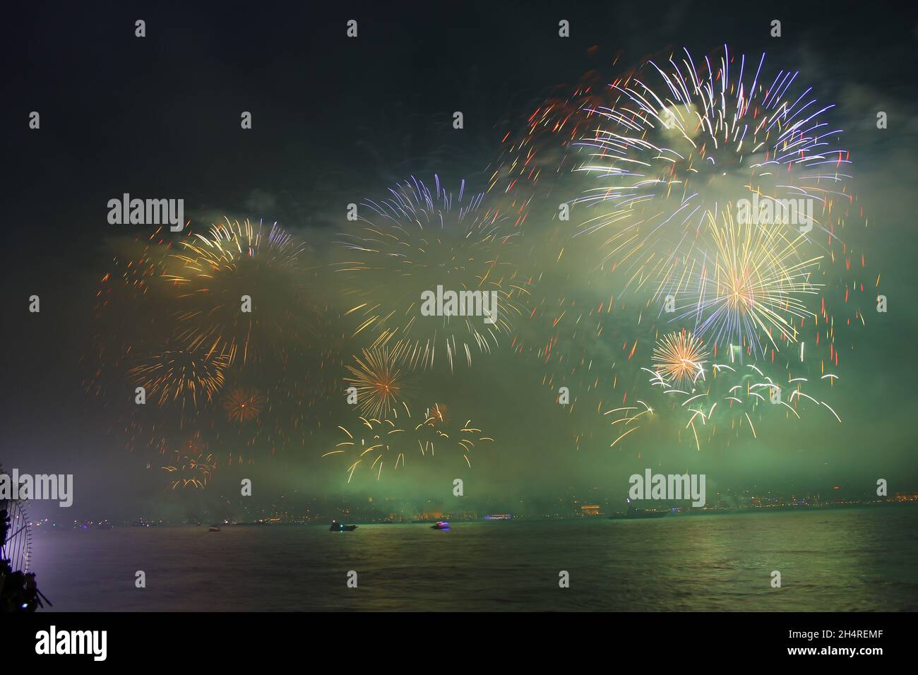 firework night firework display illuminated motion exploding ...