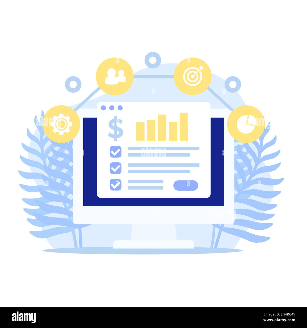 financial plan or business analysis vector icon Stock Vector Image ...