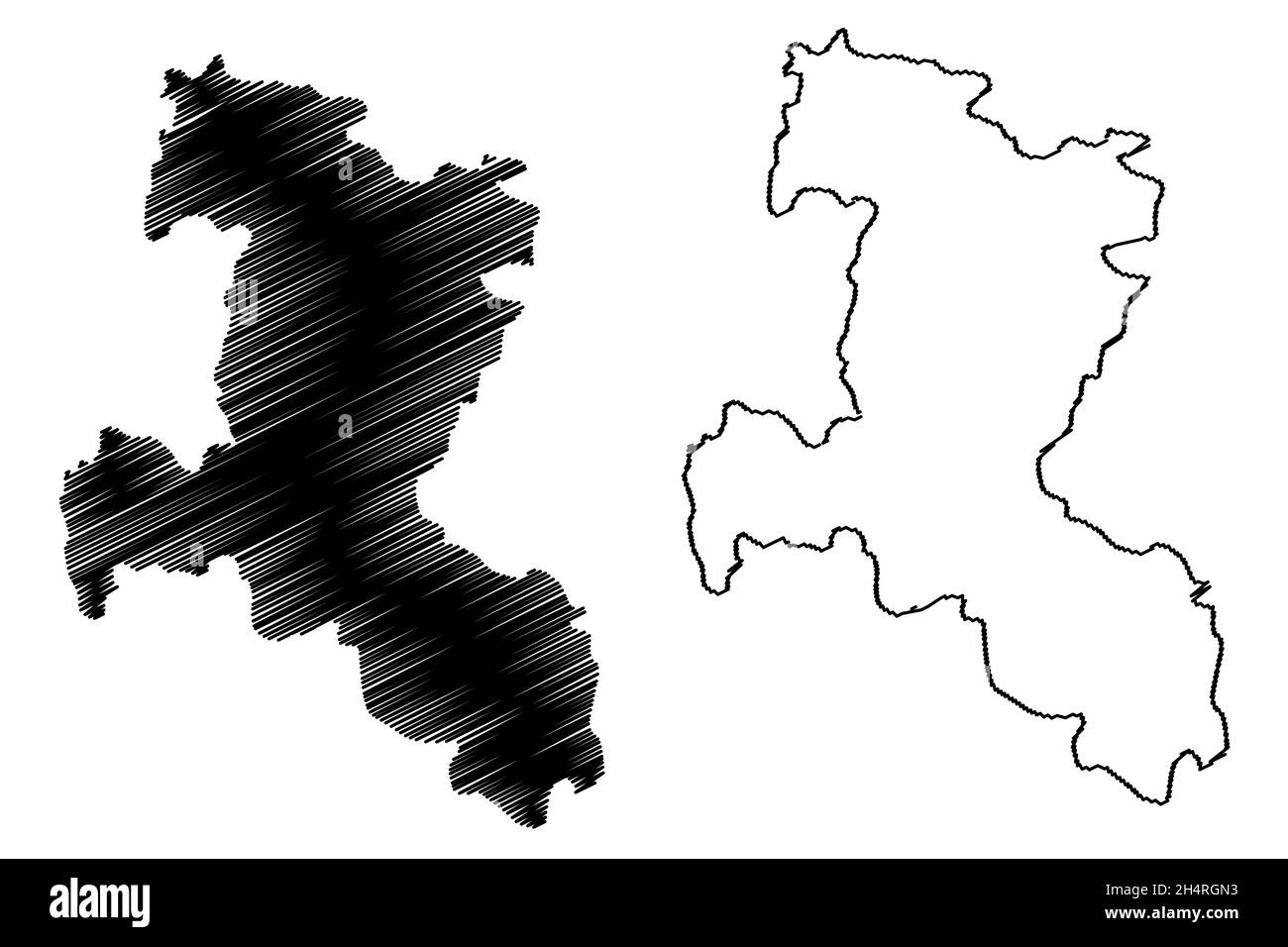 Serchhip district (Mizoram State, Republic of India) map vector ...