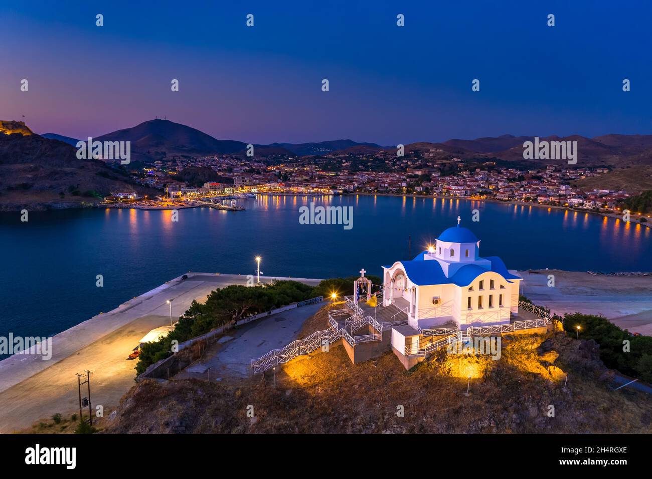 Myrina castle sunset hi-res stock photography and images - Alamy